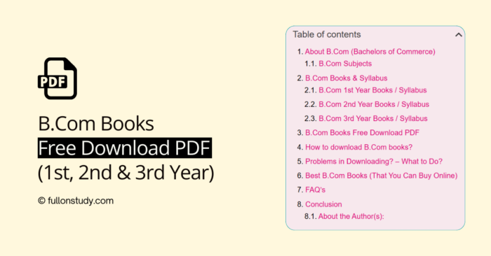 B.Com Books PDF 2026: Free Download (1st, 2nd & 3rd Year)