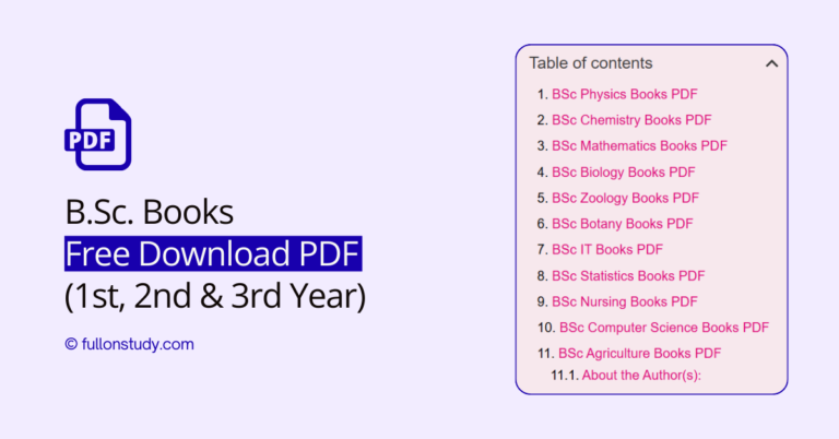 BSc 1st Year English Books: Free Download [2026 Updated]